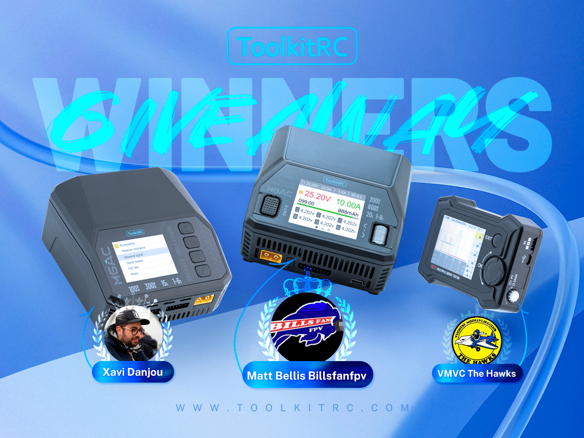 Congratulate the 3 lucky winners – ToolkitRC